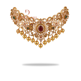 Buy Necklaces Online | Radhika Pachiwork Choker Necklace with Gold ...