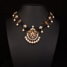 Buy Necklaces Online | Mayurika Pachiwork Necklace from Indeevari